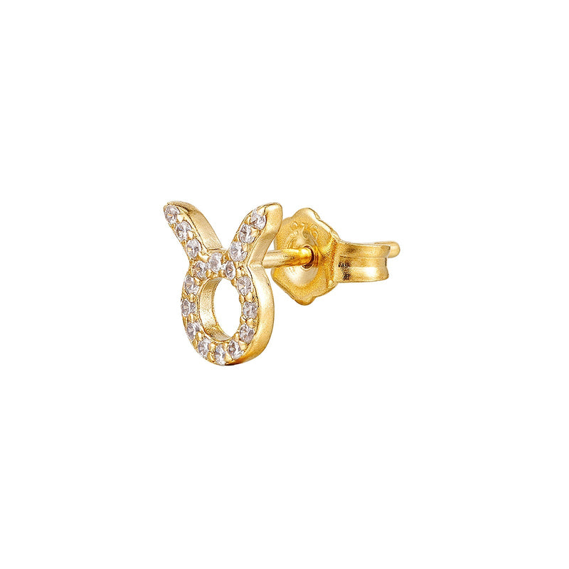18ct Gold Vermeil Zodiac CZ Studs