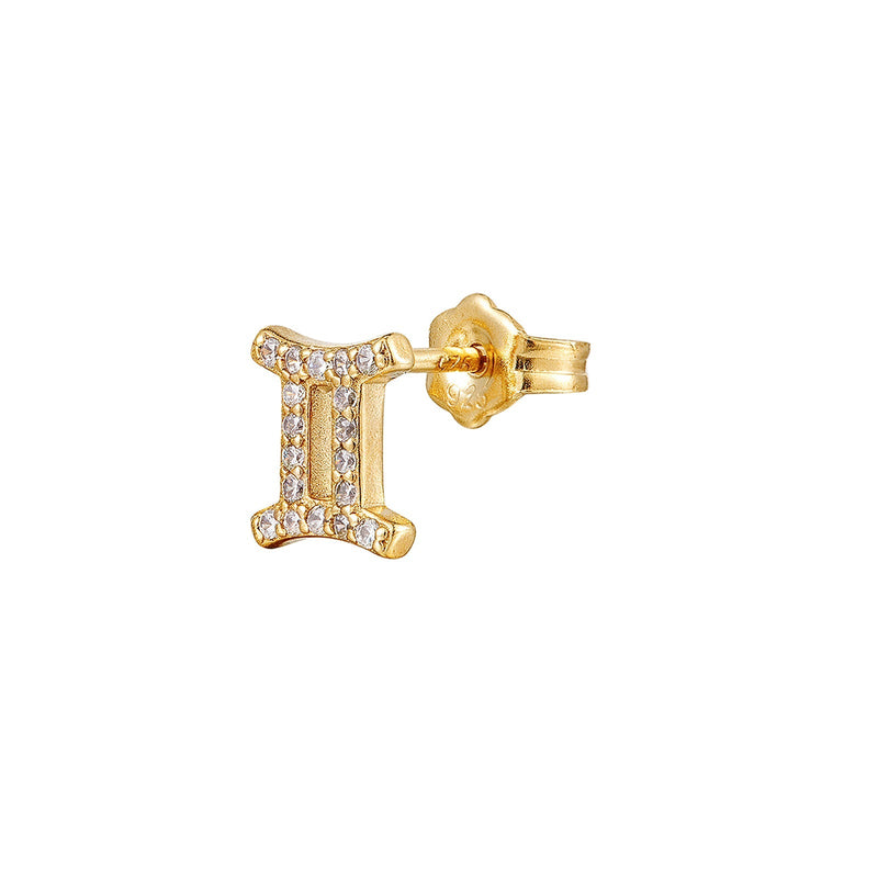 18ct Gold Vermeil Zodiac CZ Studs