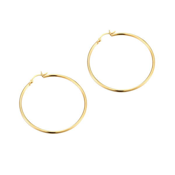 18ct Gold Vermeil Large Creole Hoop Earrings