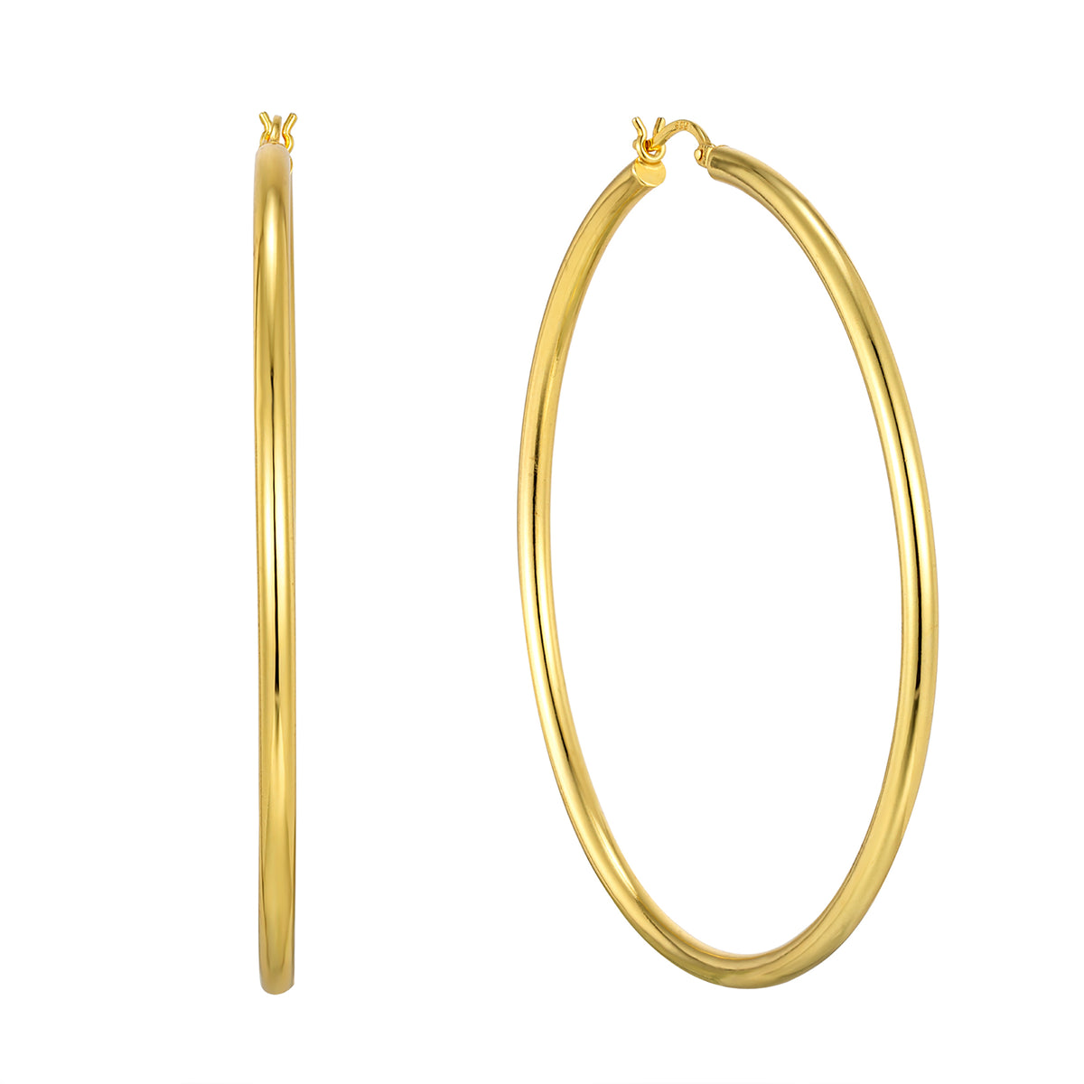 18ct Gold Vermeil Extra Large Round Creole Hoops