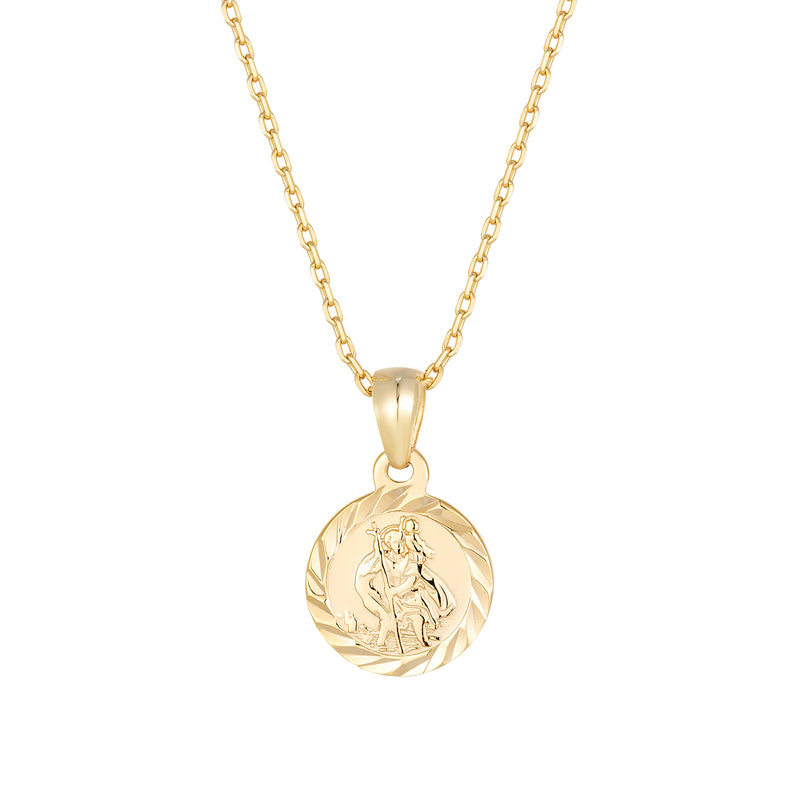 18ct Gold Vermeil St Christopher Tiny Pendant