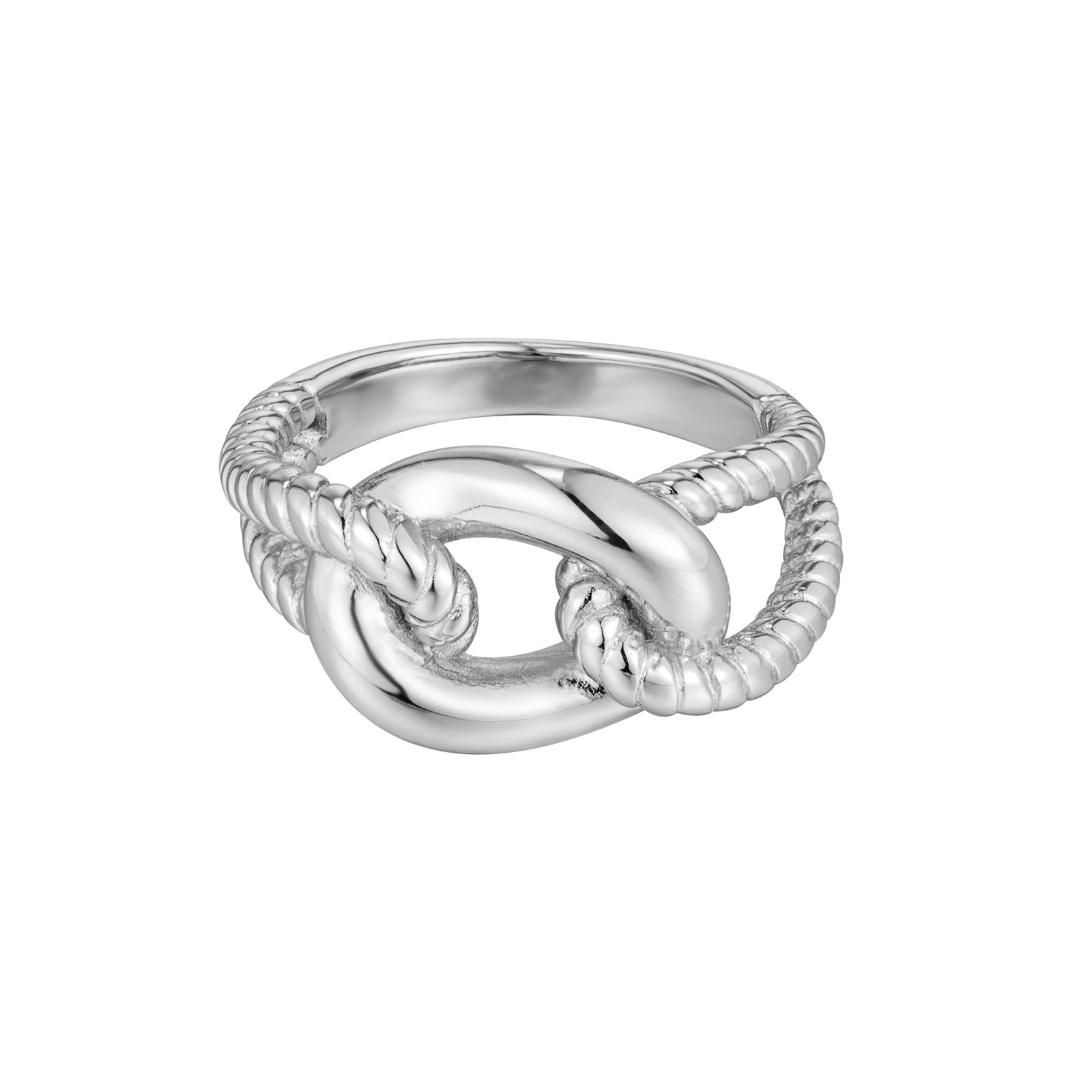 Sterling Silver Rope Knot Ring & Seol + Gold