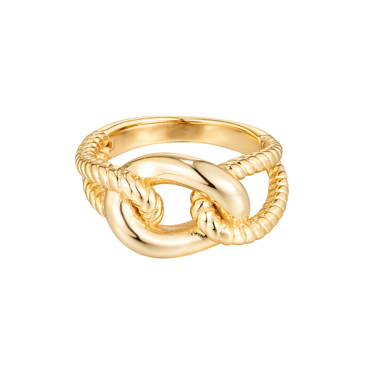 18ct Gold Vermeil Rope Knot Ring