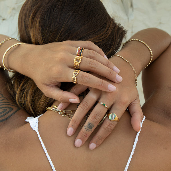 18ct Gold Vermeil Rope Knot Ring