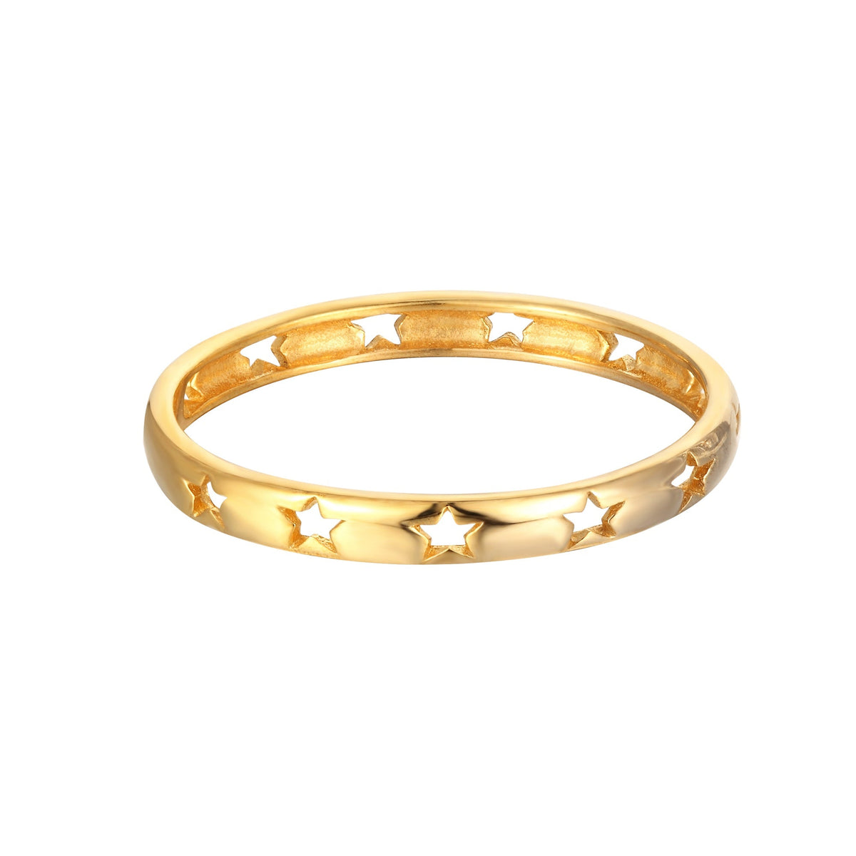 18ct Gold Vermeil Star Stacking Ring