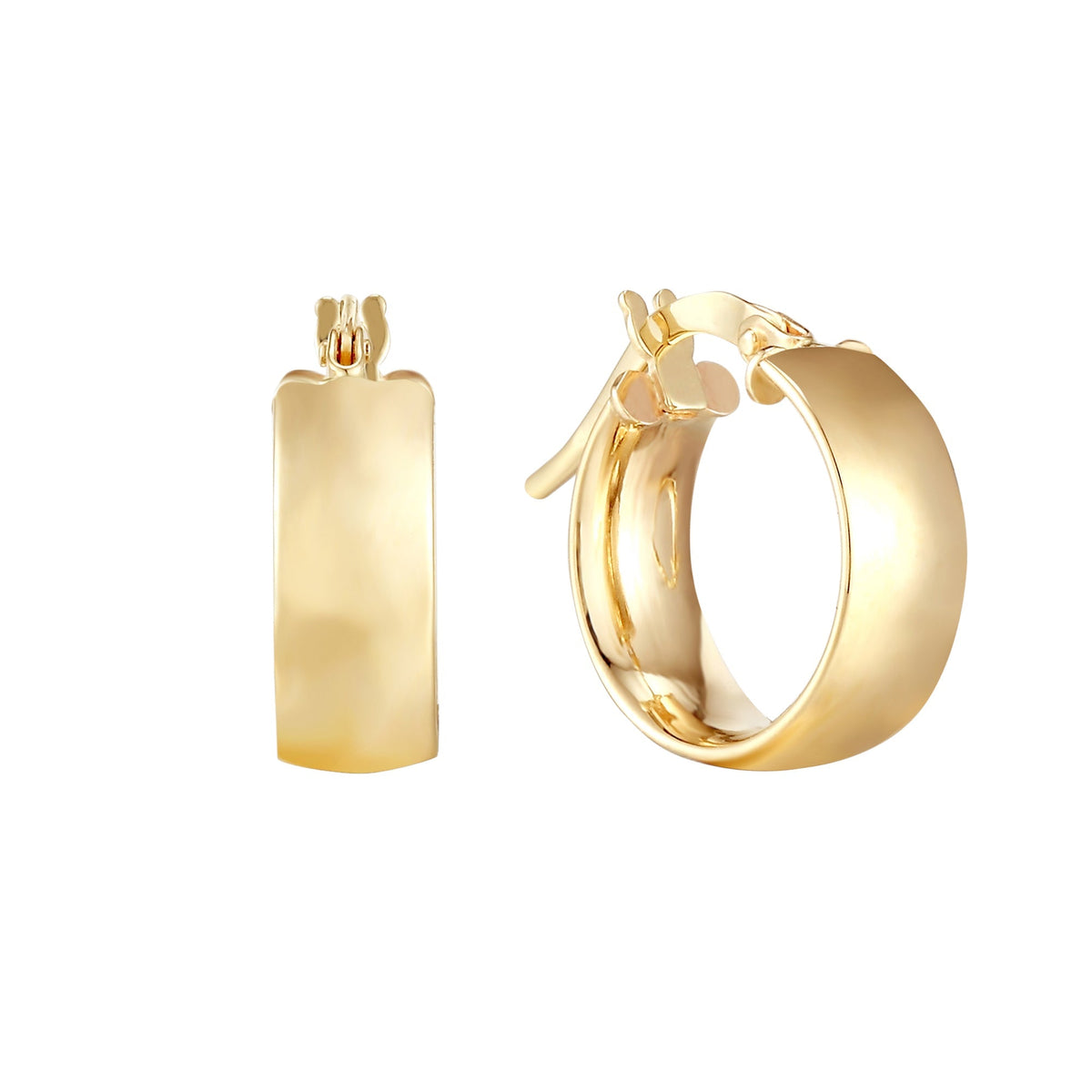 9ct Solid Gold Thick Creole Hoops