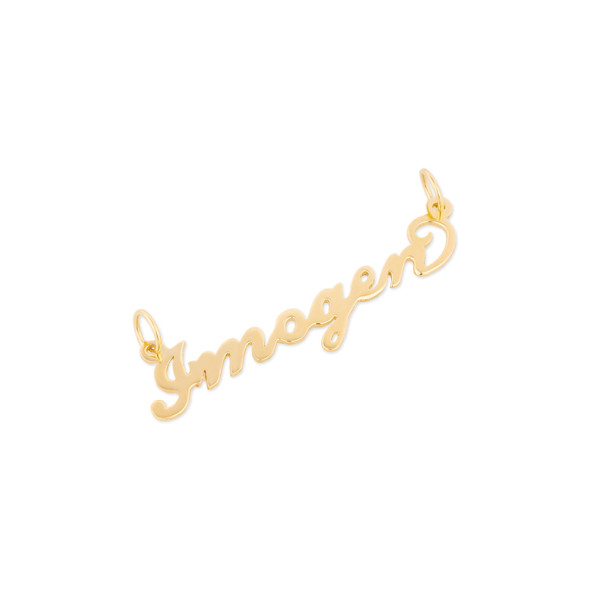 9ct Solid Gold Custom Script Name Pendant