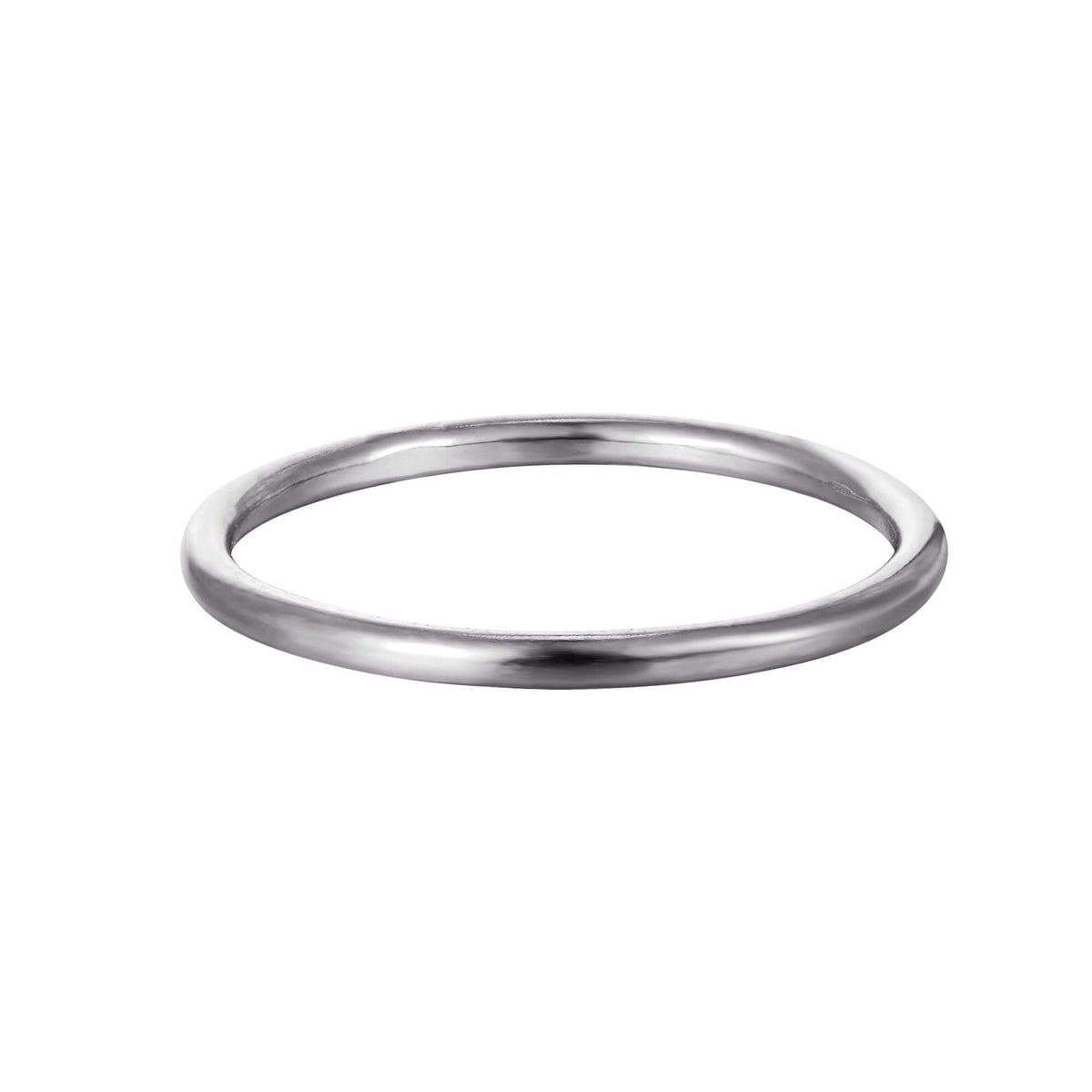 Sterling Silver Flat Edge Plain Band