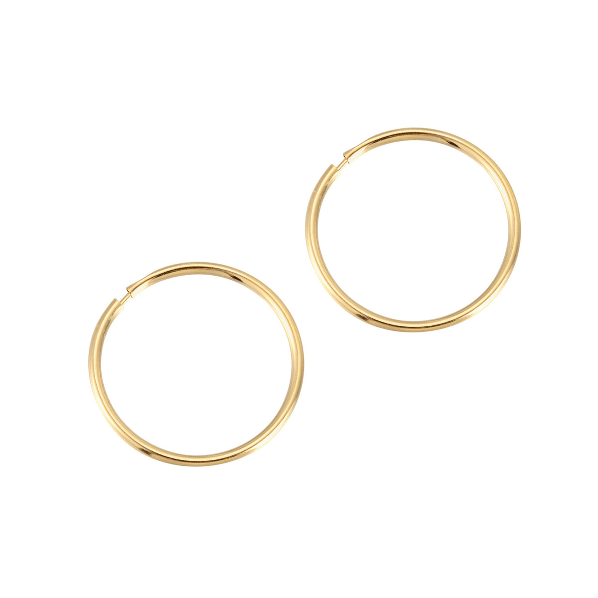 9ct Solid Gold Thin Hoops