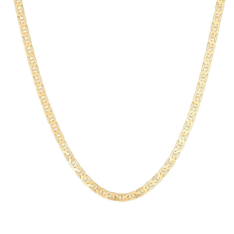 18ct Gold Vermeil Solid Mariner Chain
