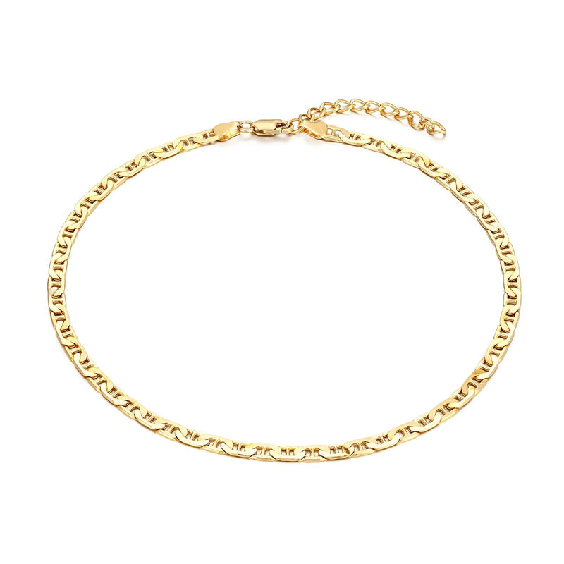 18ct Gold Vermeil Solid Mariner Chain