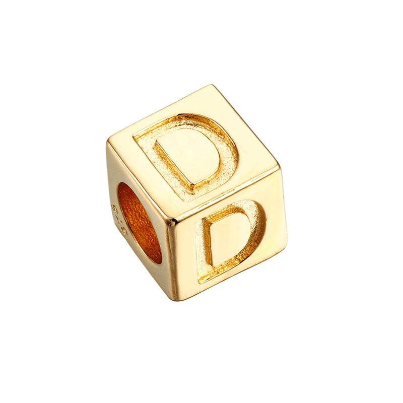9ct Solid Gold Letter Block Charms