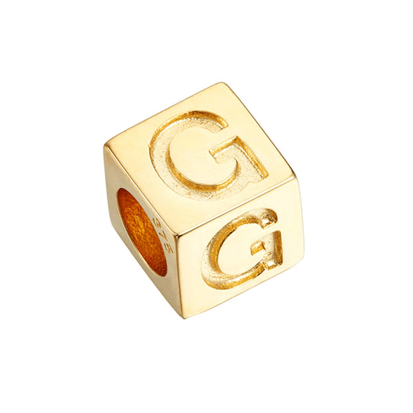 9ct Solid Gold Letter Block Charms