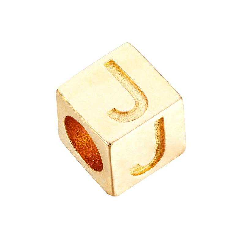 9ct Solid Gold Letter Block Charms