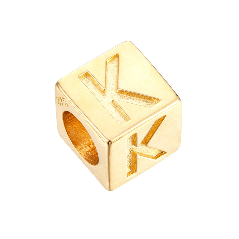 9ct Solid Gold Letter Block Charms