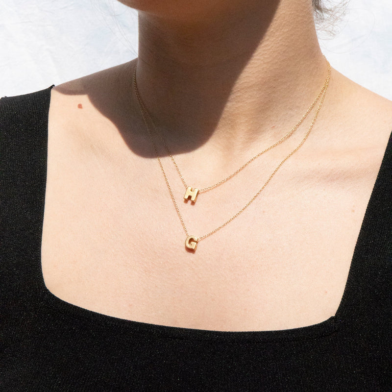 18ct Gold Vermeil Alphabet Letter Threader Charm